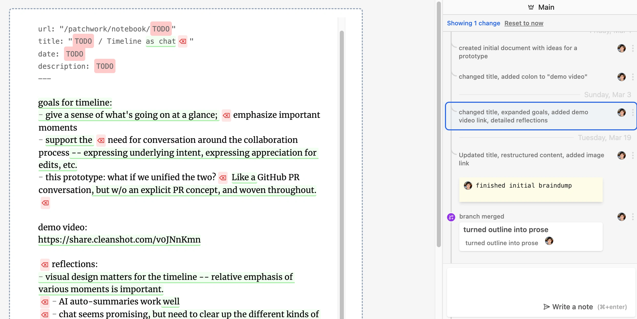 Patchwork lab notebook